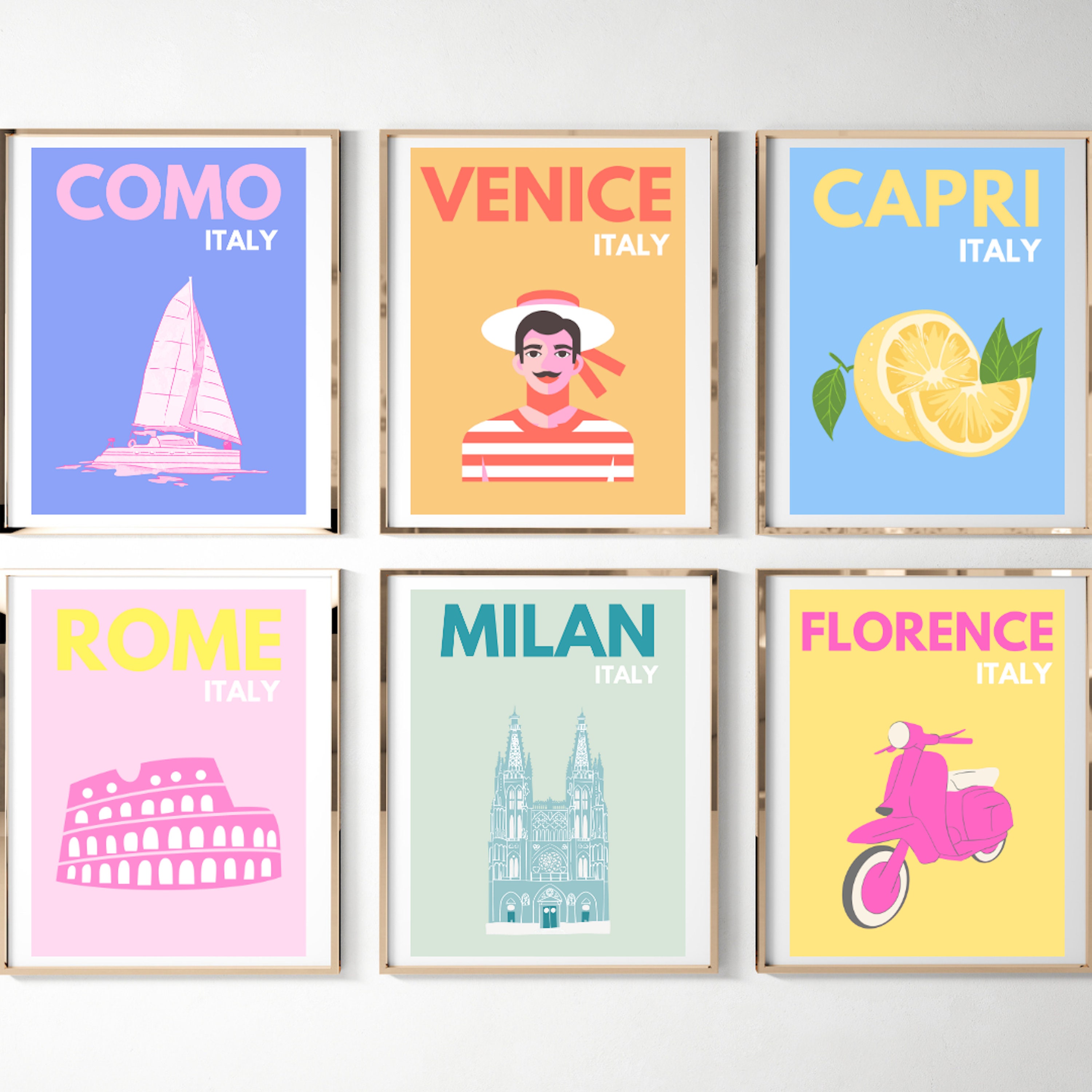 Italy - Travel Posters - Etsy