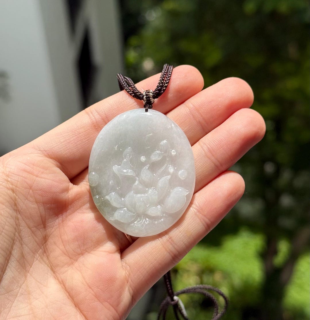 Type A Burmese Jadeite Medal Wu Dao Meditation Prayer Carving Ceremony ...