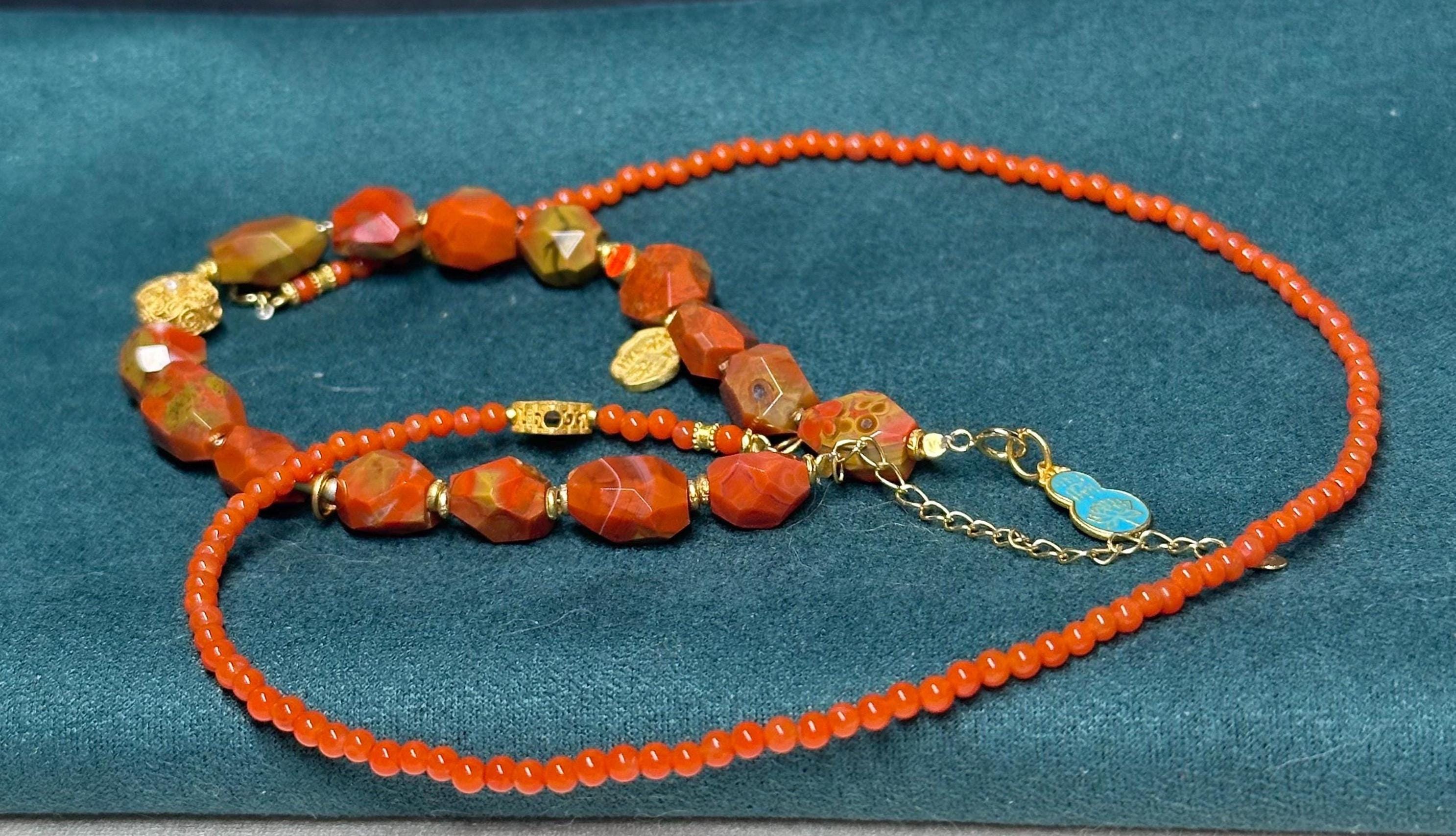 Iron-shell Southern Red Agate Nan Hong Chinese Agate Freeform Beaded ...