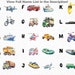 Transportation A-Z Clipart, Set of 52, Vehicles Download, Alphabet Clip ...