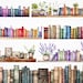 Watercolor Book Border Clipart – Library Bookshelf Graphics (62 PNG) - Etsy