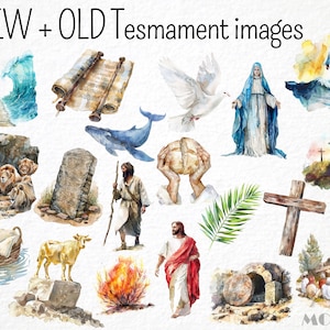 Bible Clipart 87 Png, Old Testament Watercolor New Testament Jesus ...