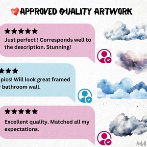 Watercolor Cloud Borders, 27 Png, Cloudy Clipart, DIY Nature Graphics ...