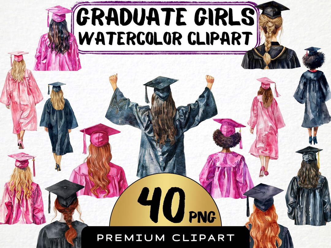 Graduation Girls Clipart 40 Png, Graduation Ceremony Graphics ...