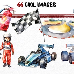 Little Racers Watercolor Clipart 66 Png Race Car Graphics, Racing Kids ...