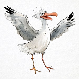 Funny Seagulls Clipart 20 Png, Goofy Seagull Birds, Silly Gulls ...