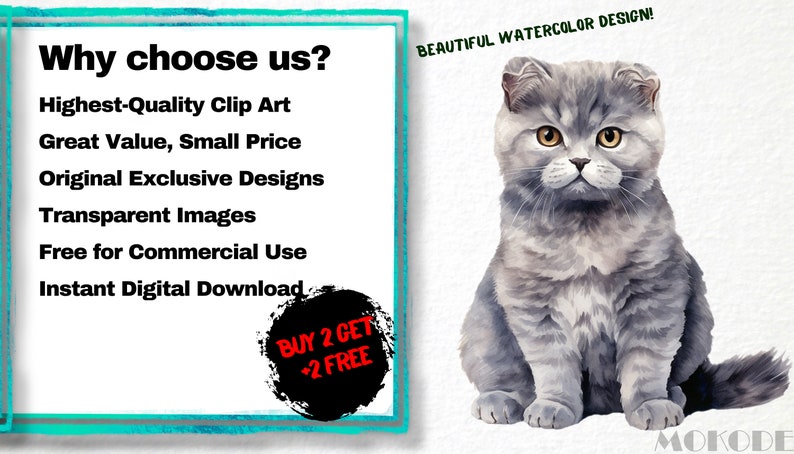 Cat Breed Clipart, Set of 101, Watercolor Cat Png, Popular Cat Breed ...