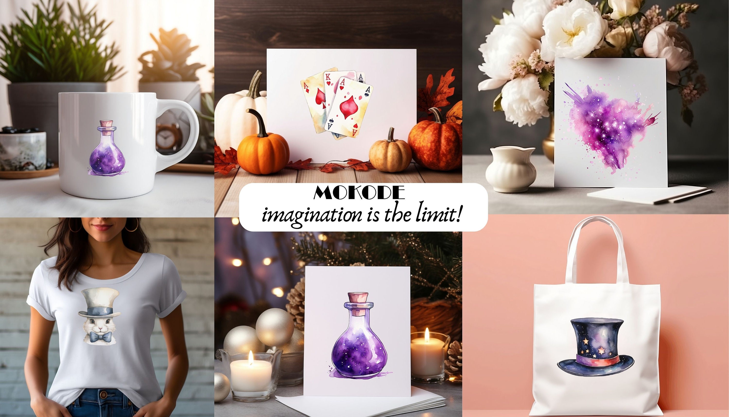 Watercolor Magician Clipart Wizard School Graphics Set of 32 - Etsy