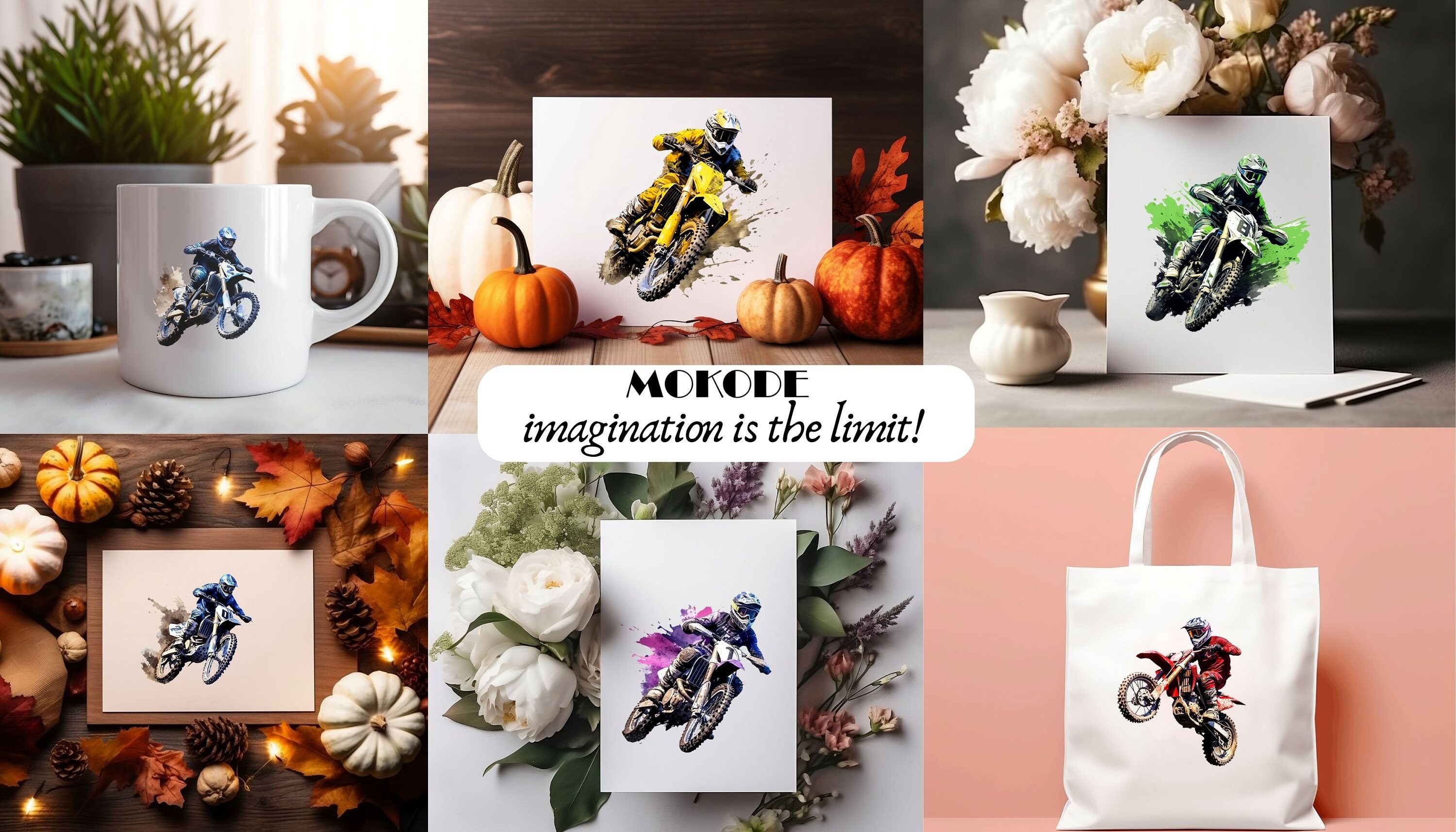 Motocross Clipart Watercolor, Set of 33, Dirtbike Nursery Clipart ...