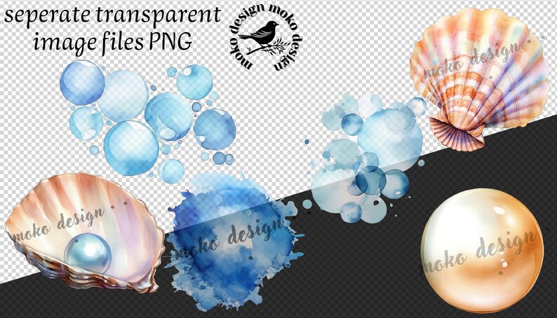 Watercolor Pink Seashells Clip Art Ocean Life Starfish Beach - Etsy