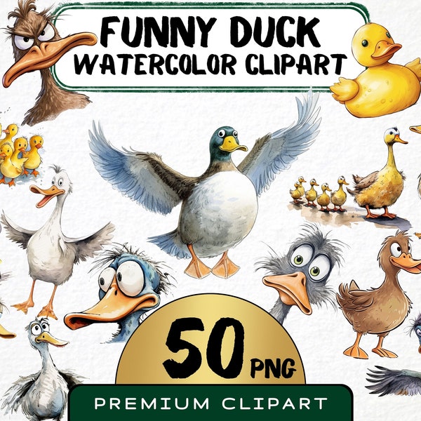 Duck Watercolor - Etsy