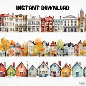 Watercolor City Borders Clipart – 50 DIY Graphics (digital Download) - Etsy