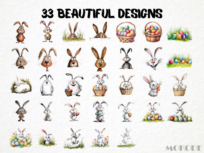 Funny Easter Bunny Clipart 33 Png, Cute Caricature Easter Egg, Quirky ...
