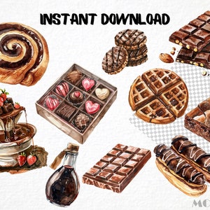 Watercolor Chocolate Clipart 70 Png, Cocoa Clipart, Chocolate Bar Png ...