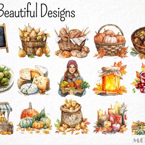 Watercolor Autumn Market Clipart 51 Png, Fall Food Truck, Pumpkin ...