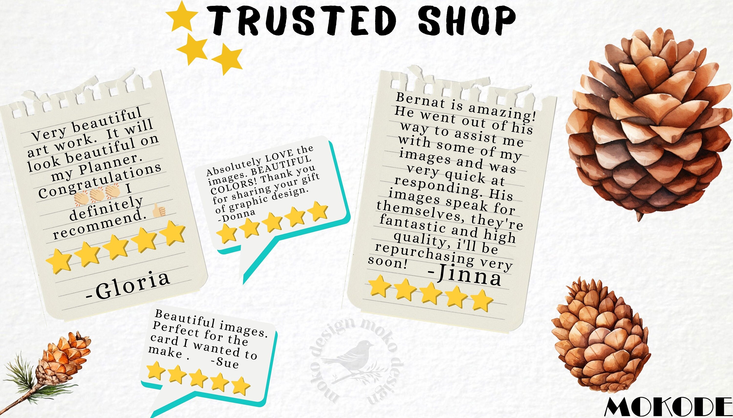 Watercolor Pine Cone Clipart, Set of 27, Christmas Decoration Clipart ...