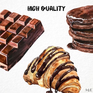 Watercolor Chocolate Clipart 70 Png, Cocoa Clipart, Chocolate Bar Png ...