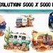 Van Life Campers Clipart, Set of 35, Watercolor Cute Caravan Camping ...