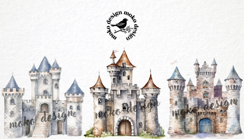 18 Watercolor Medieval Knights Clip Art Middle Age Castle - Etsy