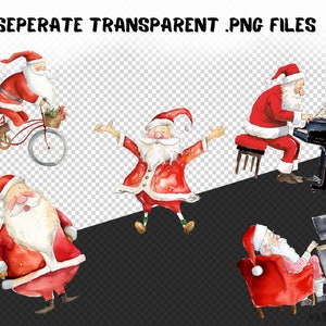 Funny Santa Clipart 40 Png, Festive Caricature Santa Clause, Goofy ...