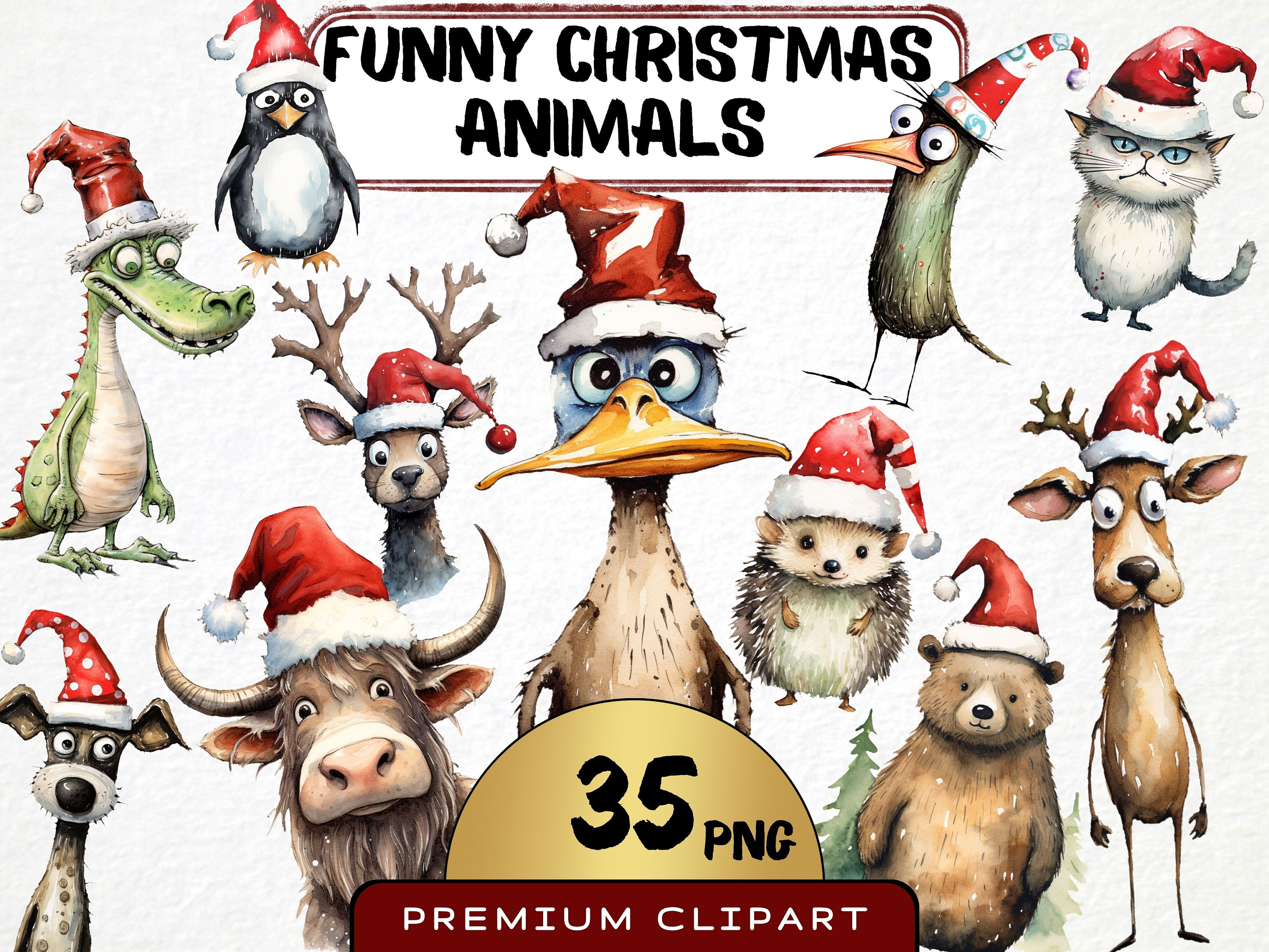 Christmas Funny Animals
