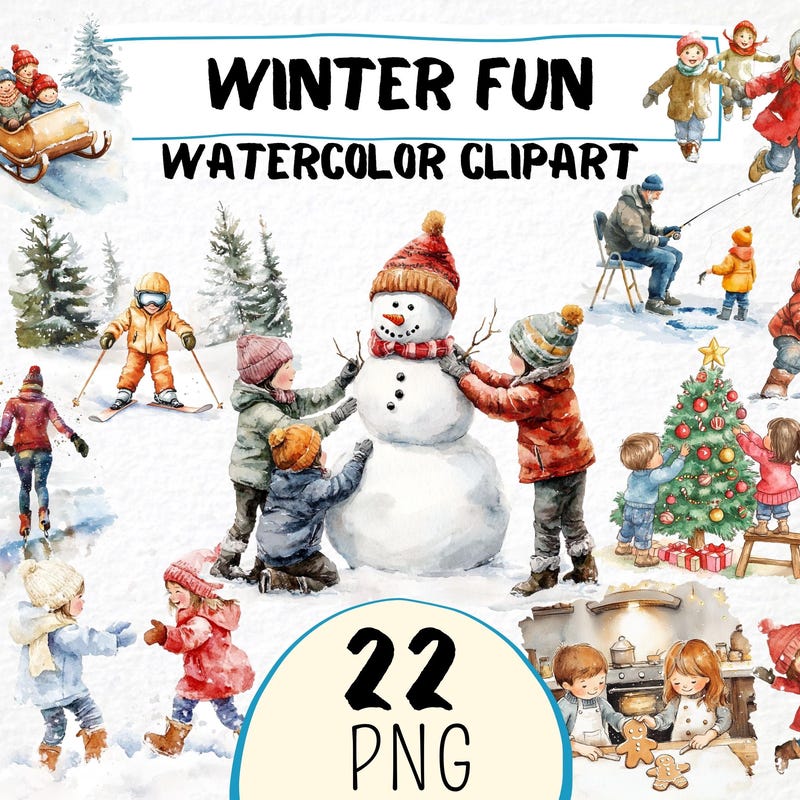 Winter Clipart Snowball - Etsy
