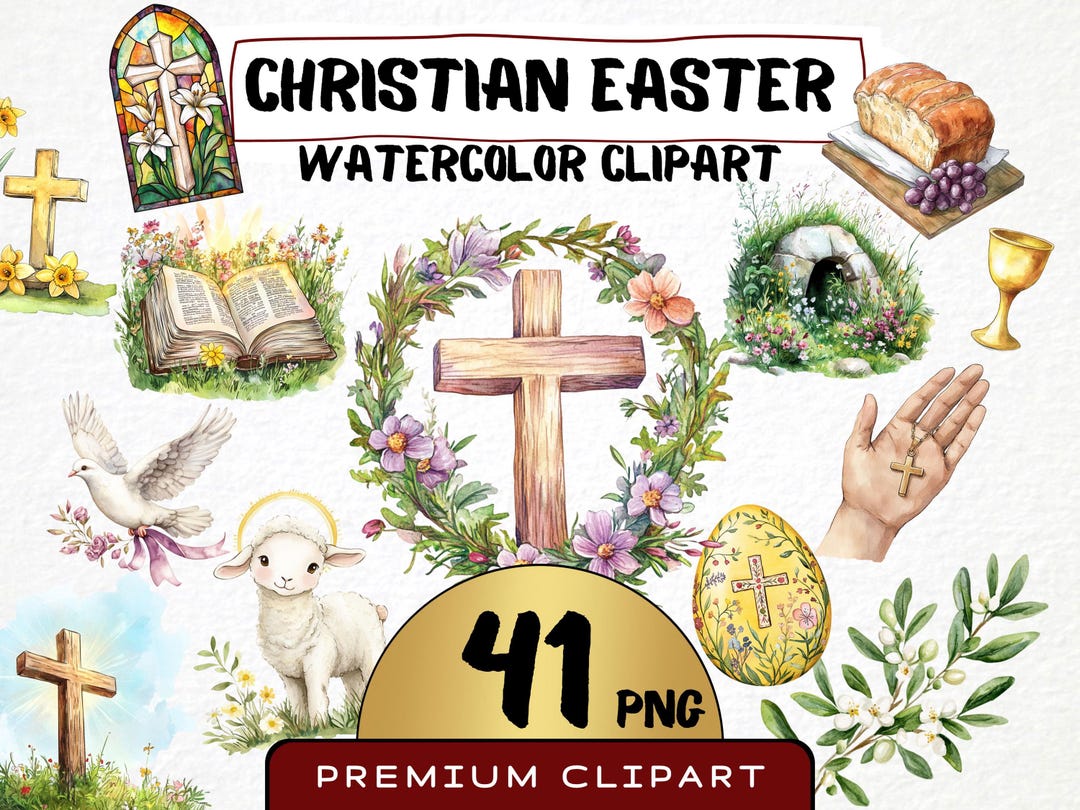 Christian Easter Clipart 41 Png, Watercolor New Testament Jesus Christ ...