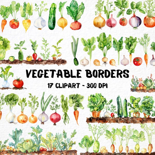 Vegetable Watercolor - Etsy