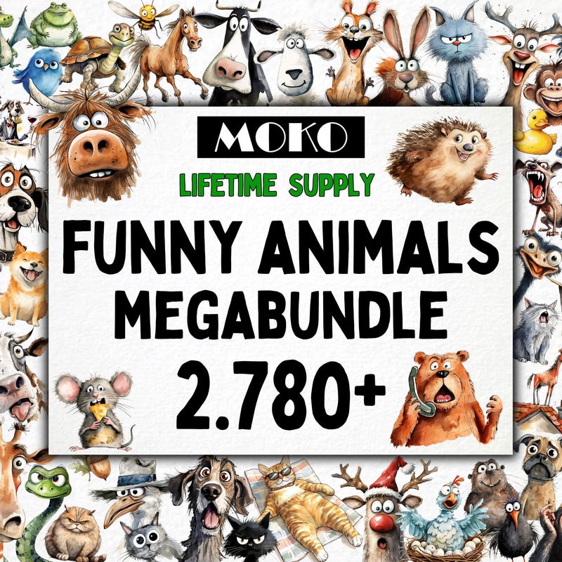 Cute Trendy Dog Clipart - Etsy UK