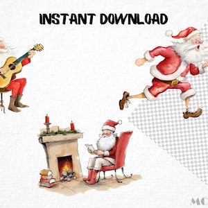 Funny Santa Clipart 40 Png, Festive Caricature Santa Clause, Goofy ...