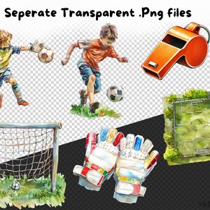 Soccer Clipart Png, Watercolor Soccer Match, Football Illustration ...