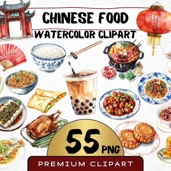Chinese Food Clipart - Etsy
