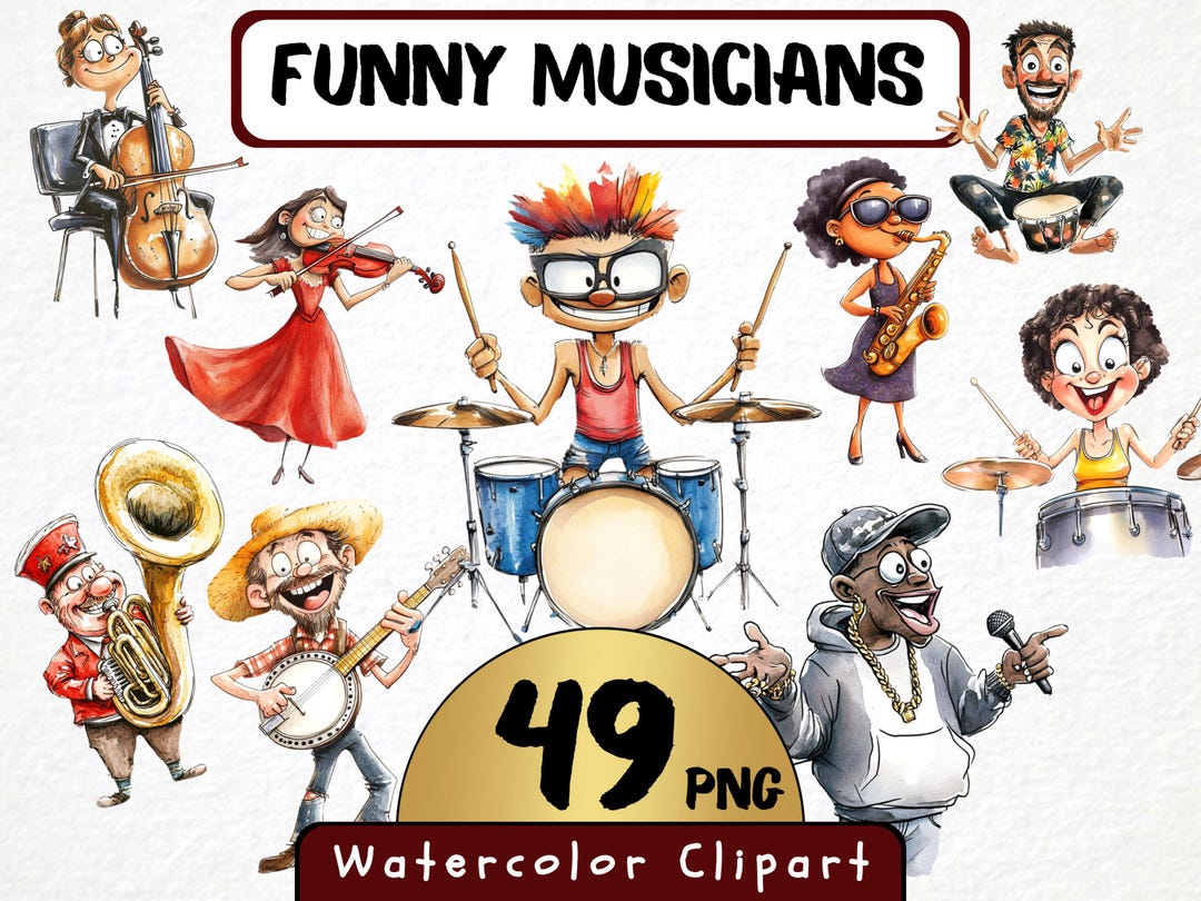 Funny Musical Animals Clipart 38 Png, Cute Animals Playing Guitar ...