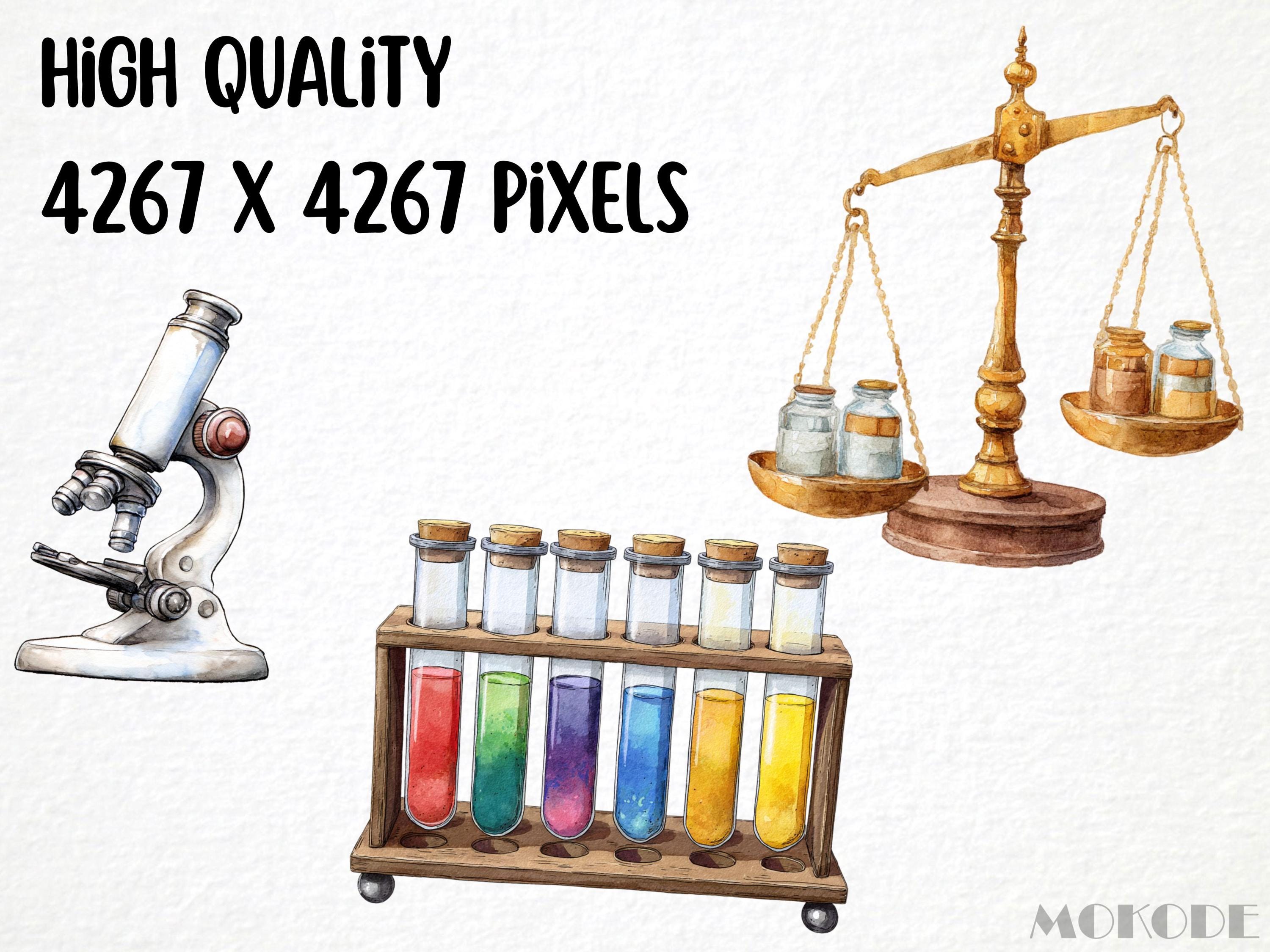 Science Lab Clipart 89 Png, Physics Watercolor Radioactive Atom ...