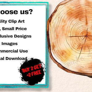 Watercolor Twigs & Logs Clipart Bundle, Set of 21, Wood Borders, Stick ...