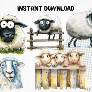 Funny Sheep Clipart 32 Png, Cute Caricature Lamb, Quirky Sheep ...