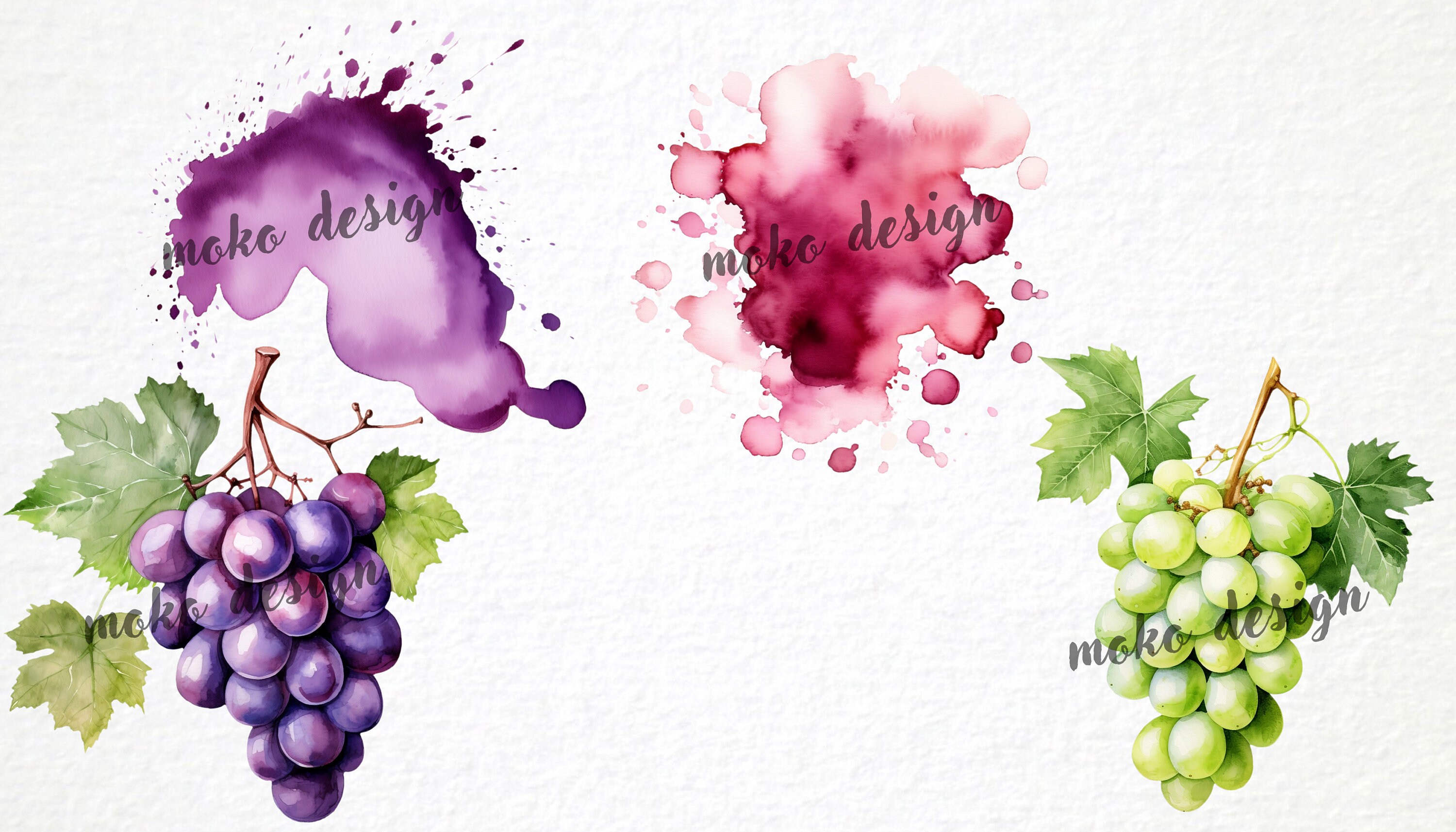 Watercolor Wine Clip Art Digital Png Winery Grapes Red Wine - Etsy