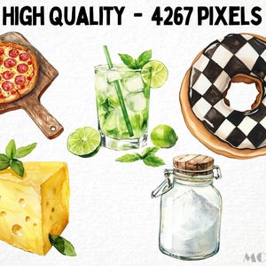 Food Megabundle Clipart, 2500 Png, Watercolor Fruits and Vegetables ...
