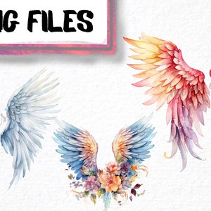 Angel Wings Clipart, Set of 20, Feather Wings Png, Spiritual Clipart ...