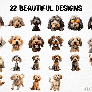 Funny Cockapoo Dog Clipart 22 Png, Cute Caricature Pet, Puppies ...
