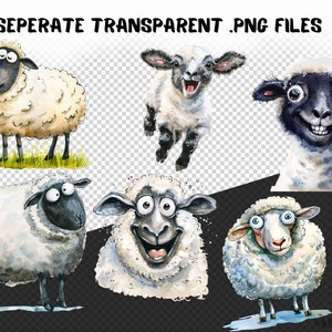 Funny Sheep Clipart 32 Png, Cute Caricature Lamb, Quirky Sheep ...