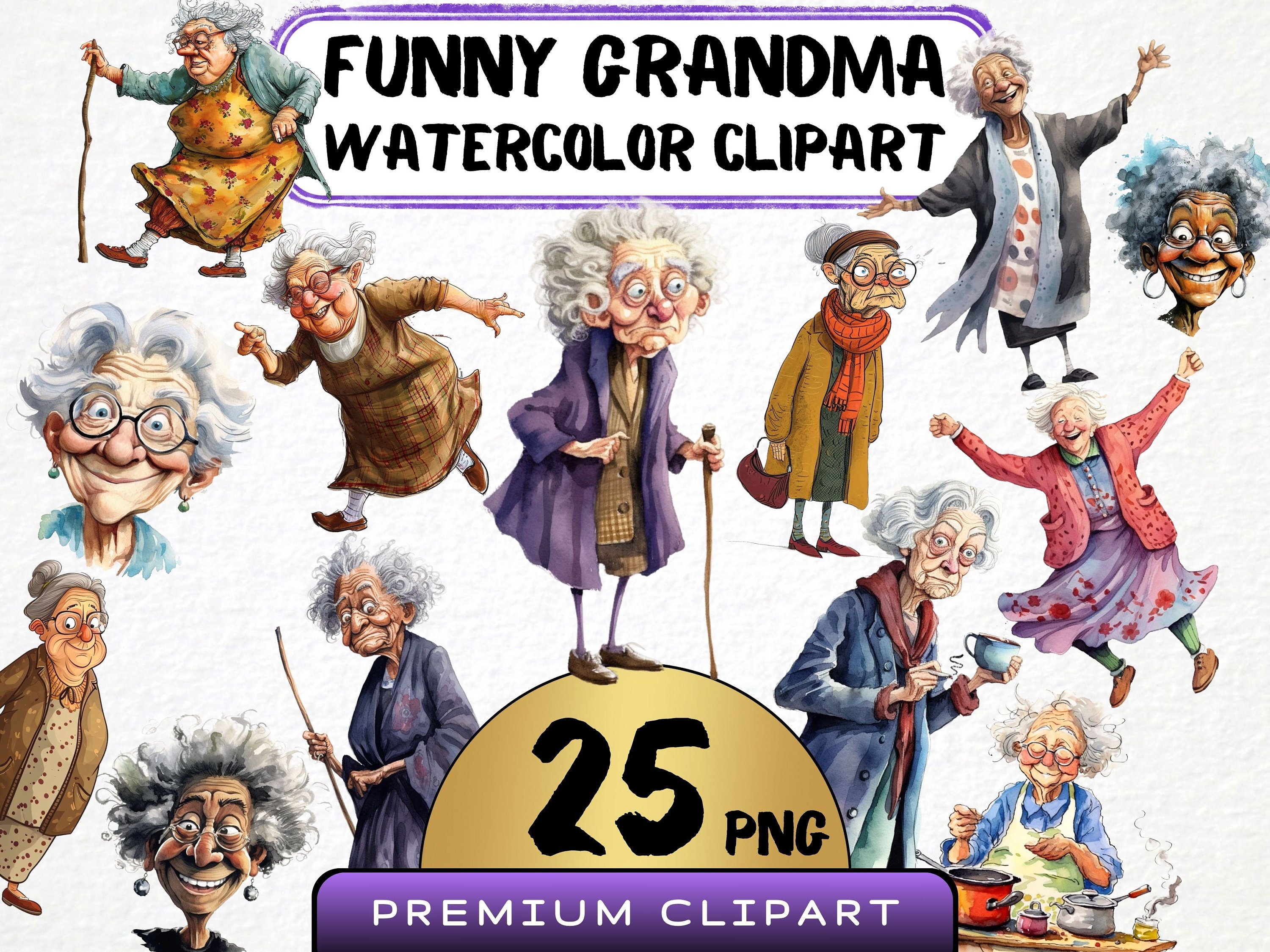 Funny Old Lady Cartoons