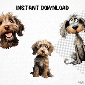 Funny Cockapoo Dog Clipart 22 Png, Cute Caricature Pet, Puppies ...