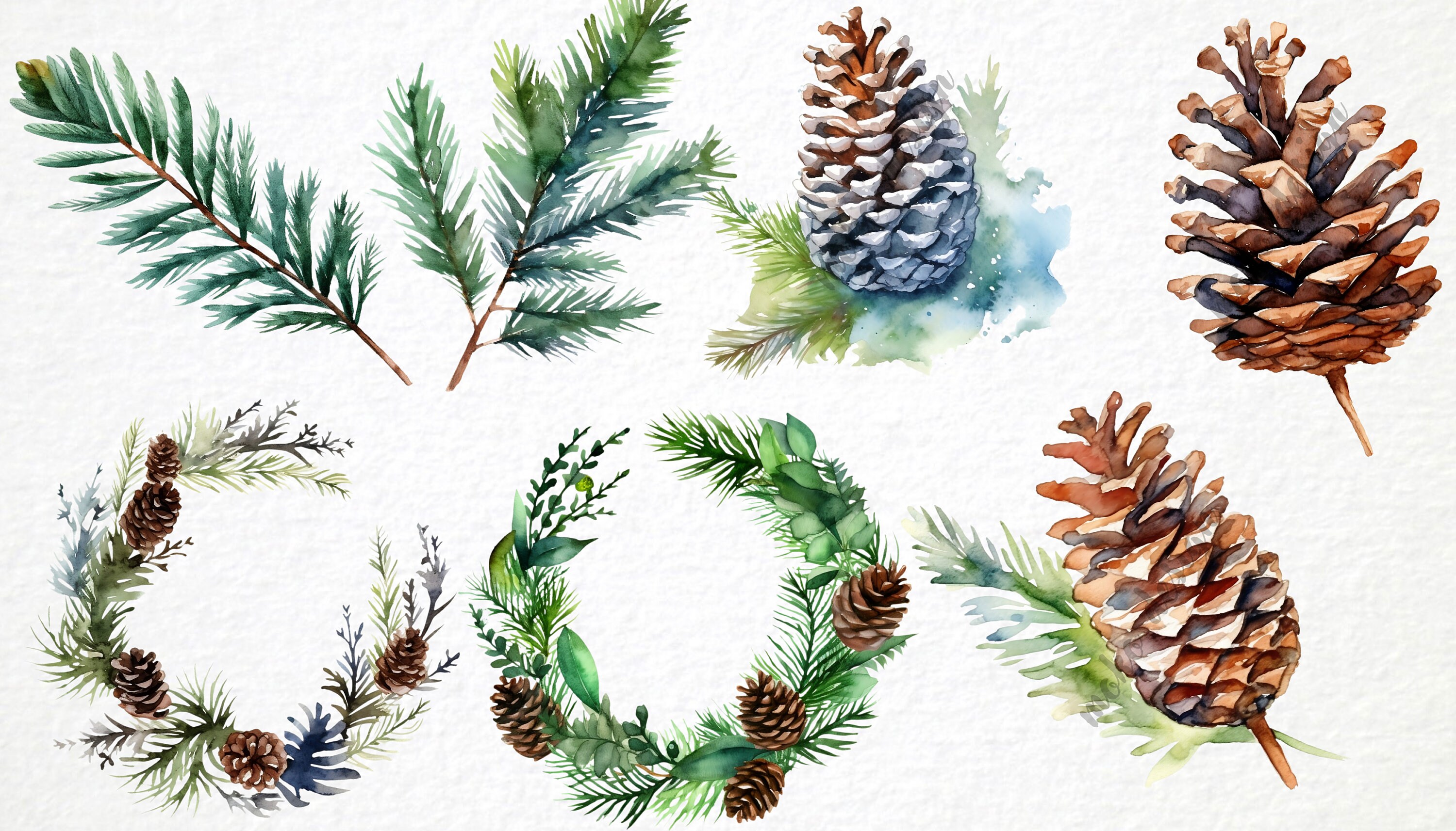 18 Watercolor Pine Tree Clipart Forest Png Pine Tree Png - Etsy