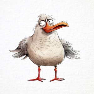 Funny Seagulls Clipart 20 Png, Goofy Seagull Birds, Silly Gulls ...