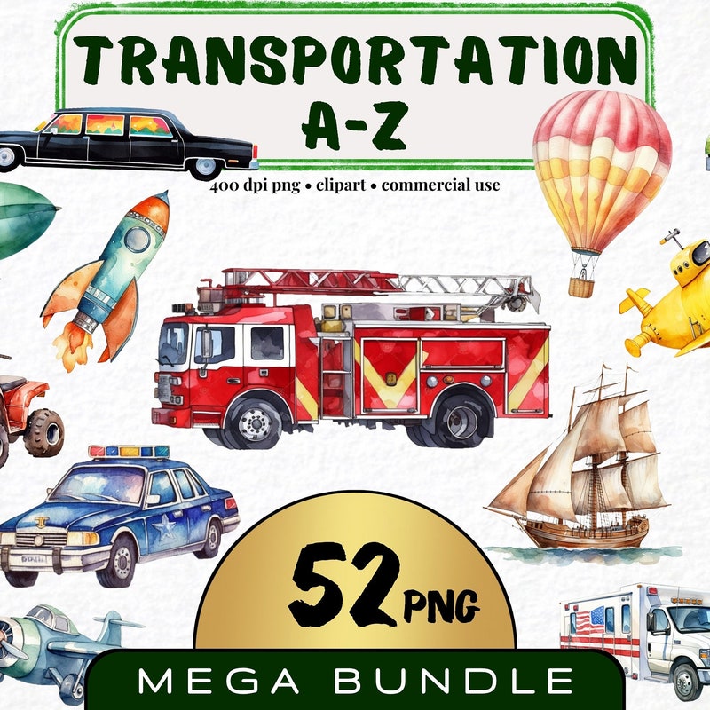 Transportation Alphabet - Etsy