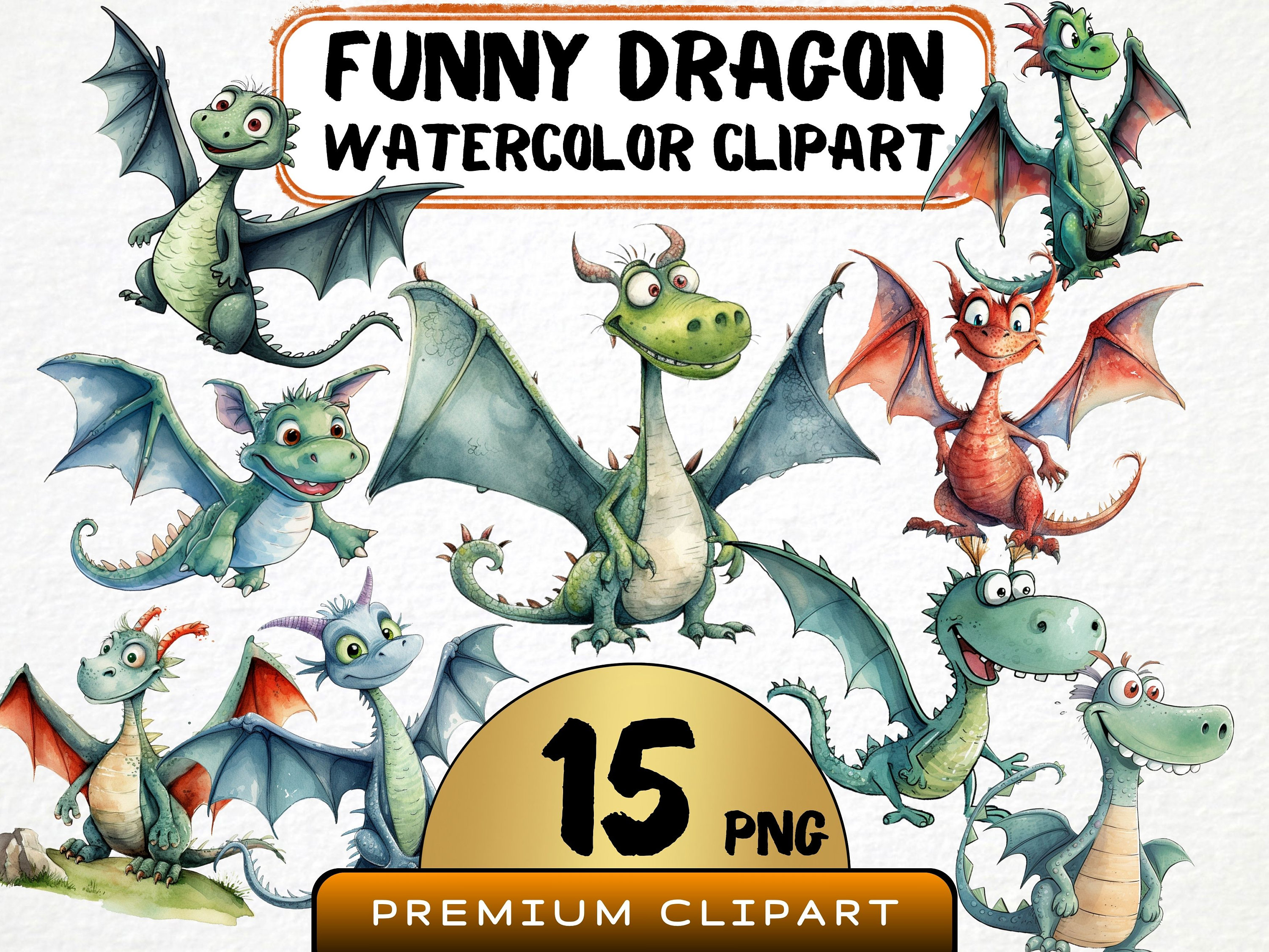 Funny Dragon Clipart 15 Png, Cute Caricature Fantasy Dragon, Wyrm ...