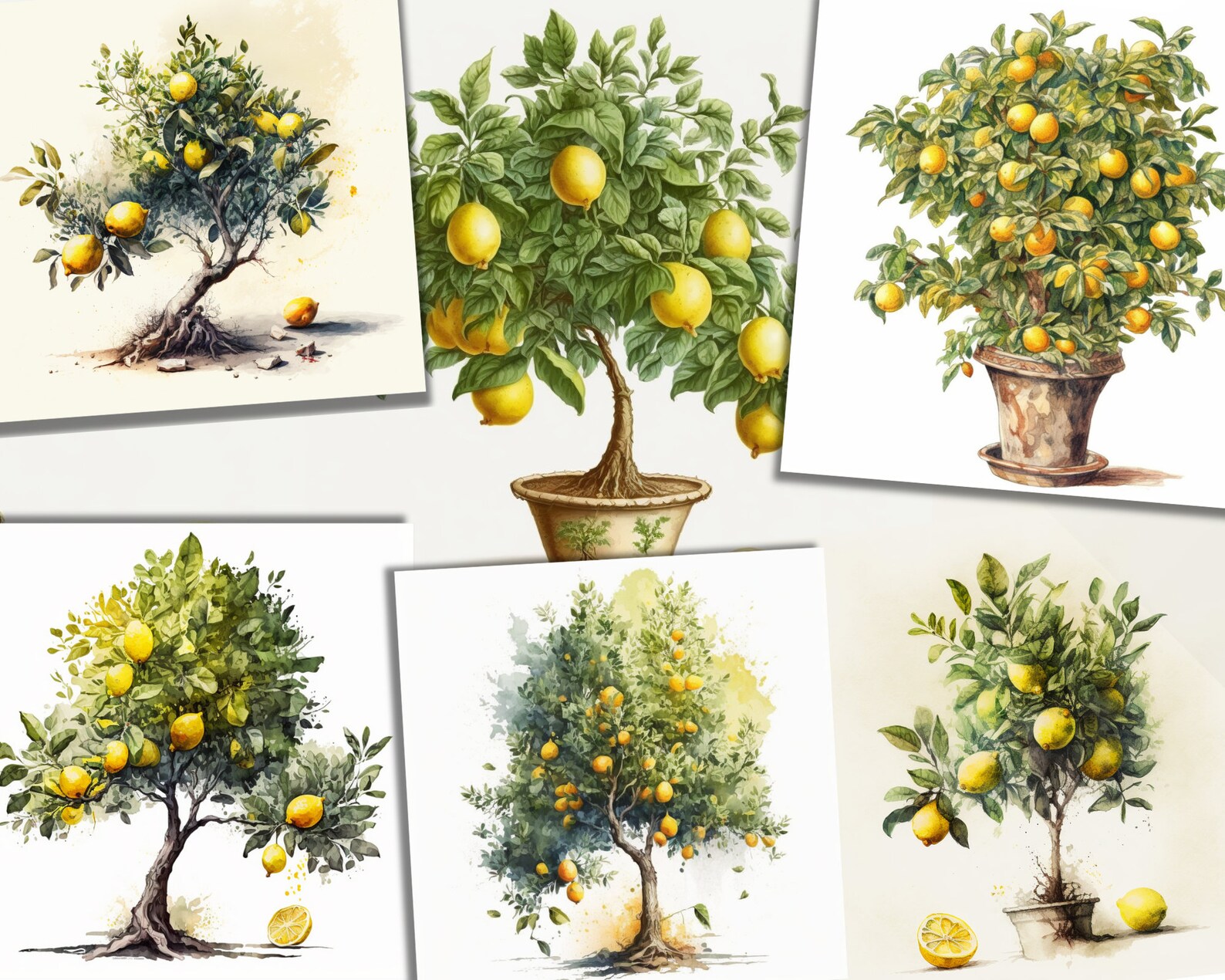 Lemon Tree Clipart 18 High Quality Illustrations Pngs Digital Planners ...