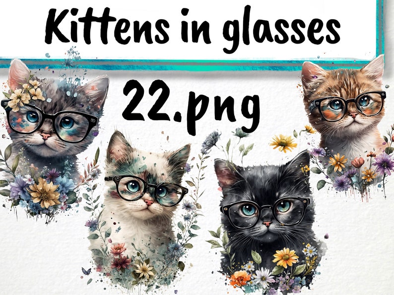 168 Cute Kittens Clip Art Bundle PNG Cat for Commercial Use - Etsy