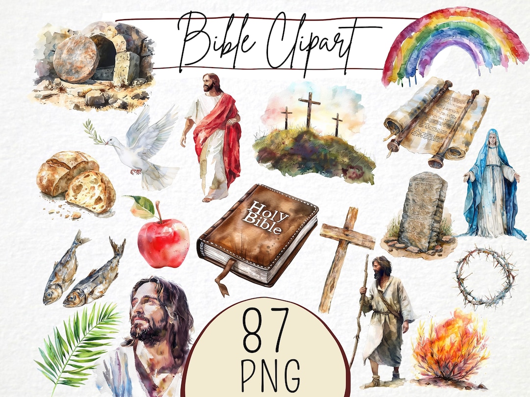Bible Clipart 87 Png, Old Testament Watercolor New Testament Jesus ...